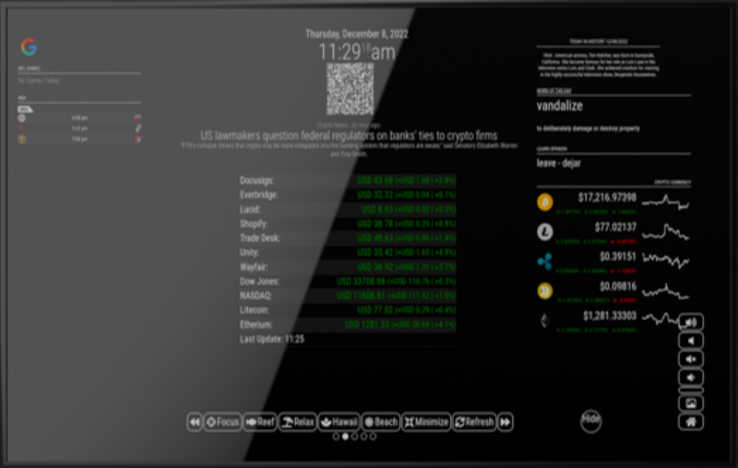 Google Assistant Smart Mirror - 32"HD Display in 19"X30"X2" Satin Blac ...