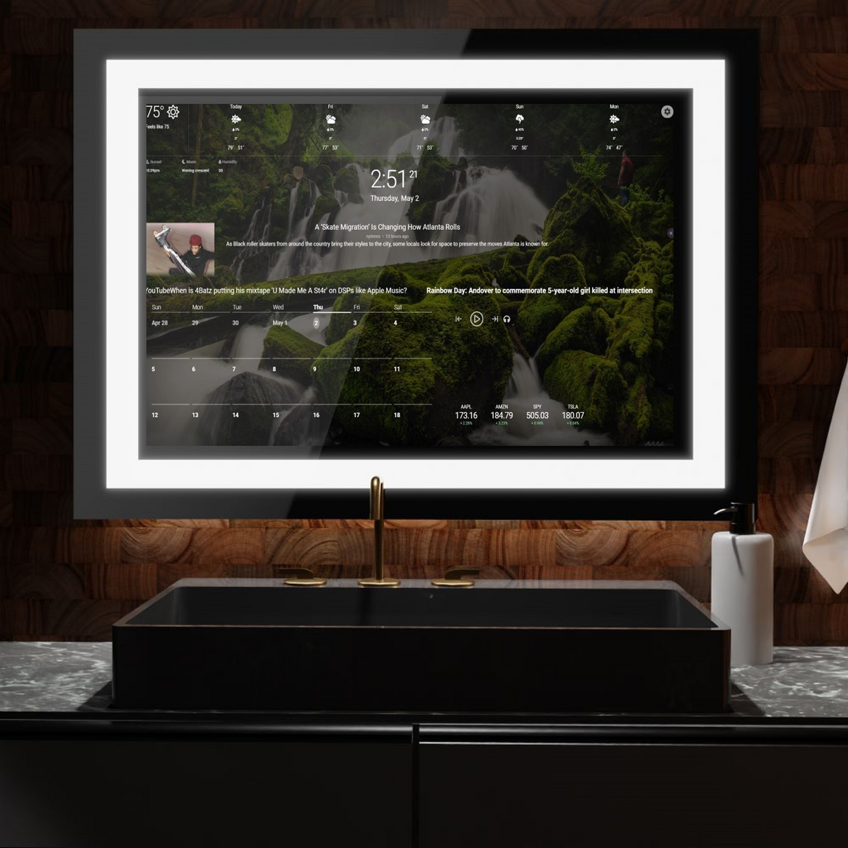 Customize Your Frameless DAKboard Smart Vanity Mirror - Choose Your Di ...