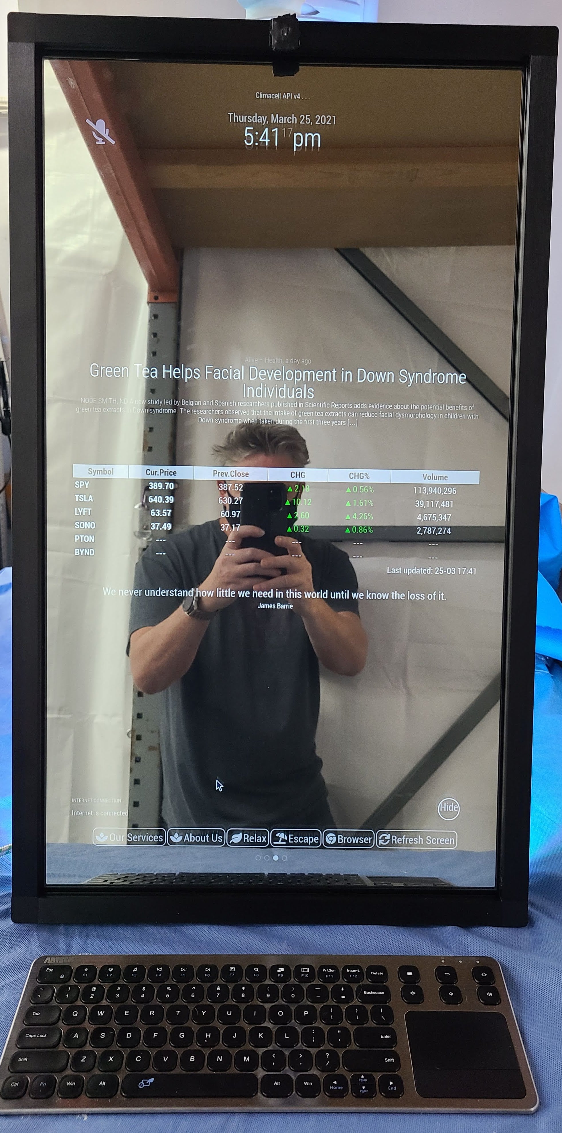 Google Assistant Smart Mirror Touchscreen 32"HD Display in 17"X29"X2 ...